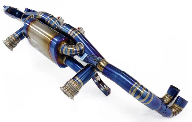 QUAD TIP VALVED X-PIPE 3 Inch Titanium Exhaust System for 16-19 R8 5.2L ...