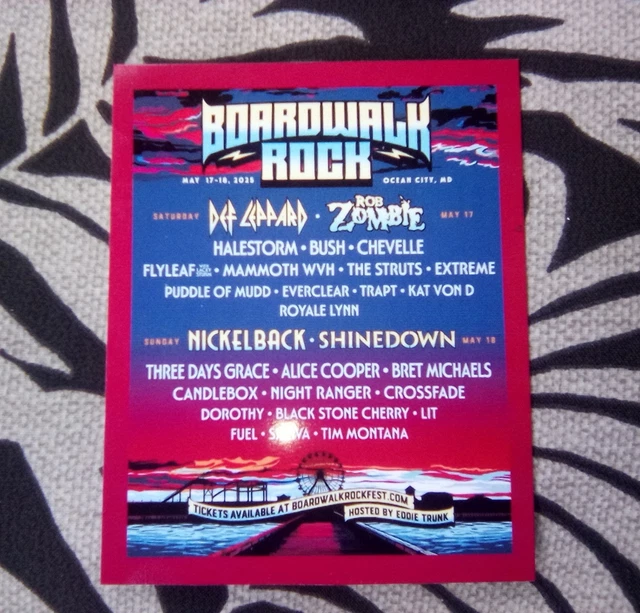 BOARDWALK ROCK PROMO Flexible Magnet 🧲 Ocean City Maryland 2025 May 17/ ...