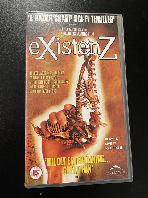 EXISTENZ (VHS) 1999 Jennifer Jason Leigh, Jude Law, David Cronenberg ...
