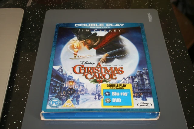 DISNEY'S A CHRISTMAS Carol (Blu-ray/DVD, 2013) Cert PG. + Slip Cover. £ ...