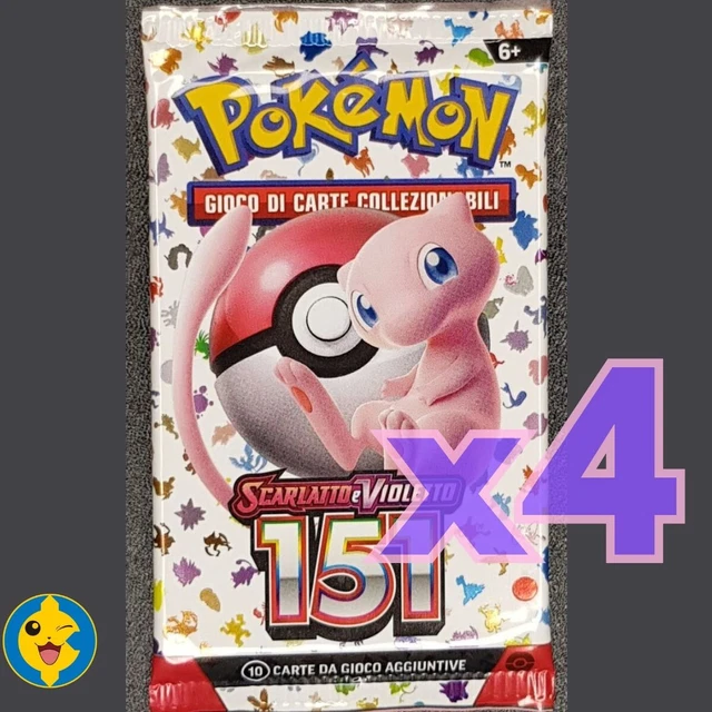4X BUSTINE POKEMON 151 in ITALIANO - Buste e Pacchetti SIGILLATI EUR 23 ...