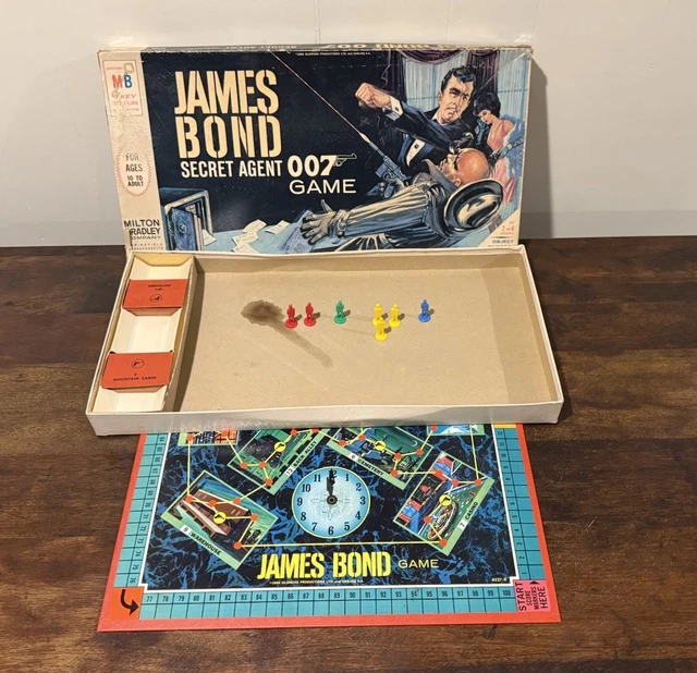 VINTAGE 1964 MILTON Bradley James Bond Secret Agent 007 Game No.4527 ...