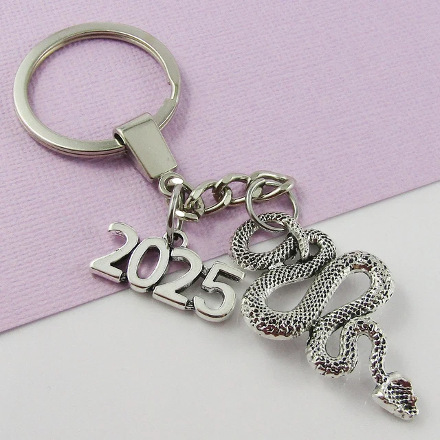 2025 YEAR OF the Snake Charm Keychain 110mm Chinese New Year Zodiac $14 ...
