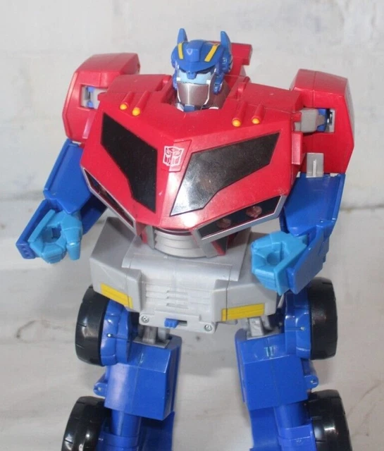 RARE HASBRO TRANSFORMER Animated Roll Command Optimus Prime Figure 2008 ...