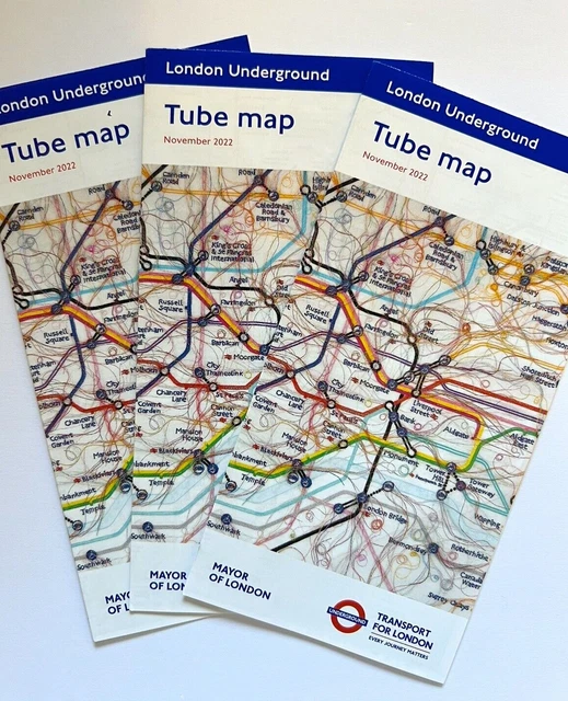 LONDON UNDERGROUND TUBE MAP May 2022 Includes TFL Elizabeth Line ...