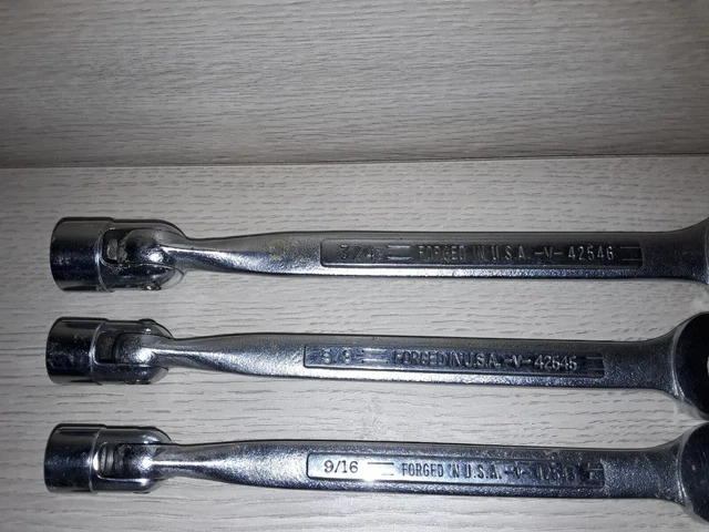 CRAFTSMAN 6PC Flex Head Swivel Socket Wrench Set Saltus SAE Inch Made ...