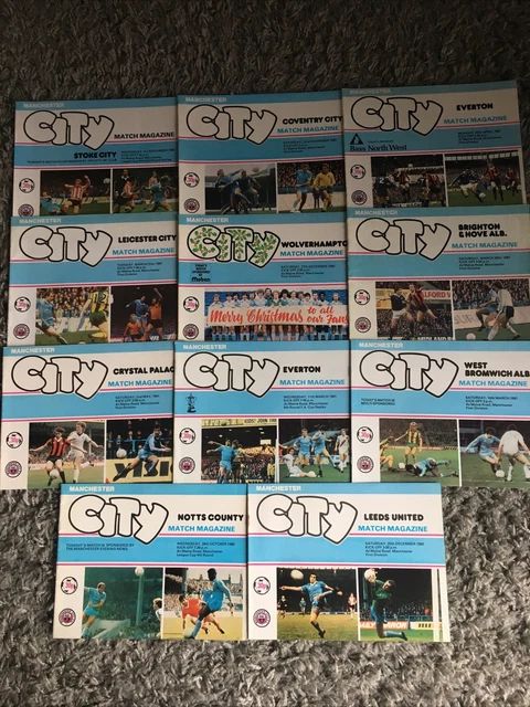 MANCHESTER CITY PROGRAMMES X 11 - 1980-81 £2.50 - PicClick UK