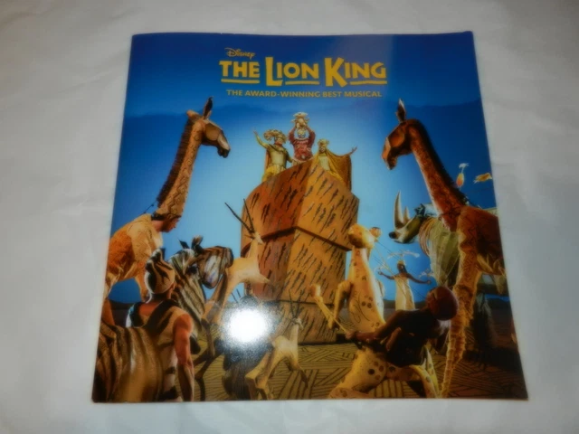 DISNEY THE LION KING Broadway Musical VIP Program Book 2023 £9.45 ...