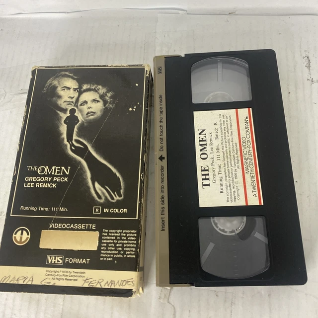 RARE VINTAGE &THE Omen" Magnetic Video Corp VHS Tape 1980 Vintage ...