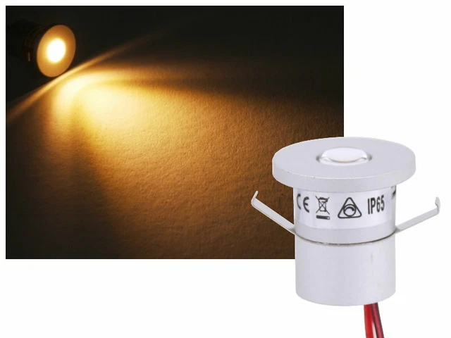 ALU MINI LED Power Spot IP65 12V 1W warmweiss dimmbar Einbauleuchte ...