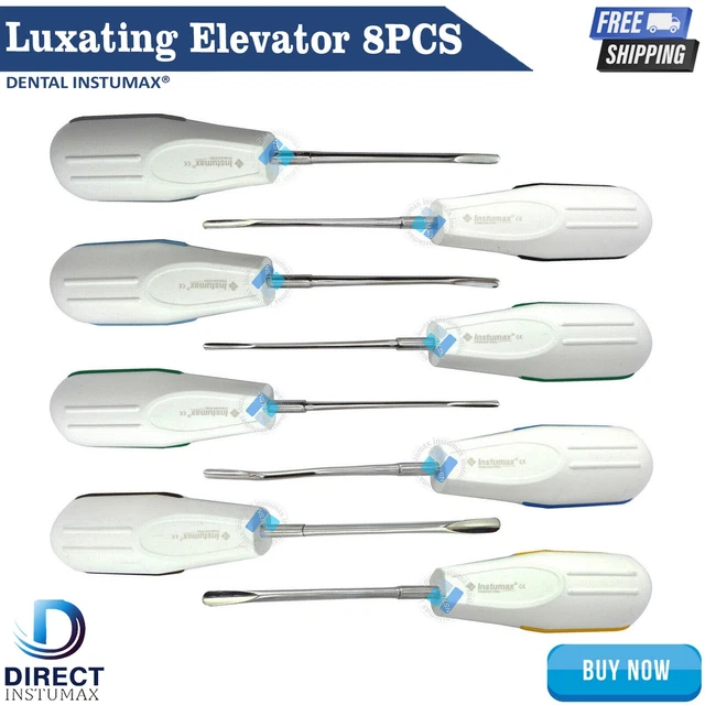 DENTAL LUXATING ELEVATORS 8PCS Periotome Luxation Root Extracting ...
