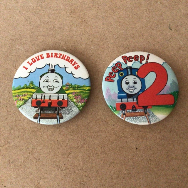 THOMAS THE TANK ENGINE BIRTHDAY BADGES - 2 vintage badges - 2 Years Old ...