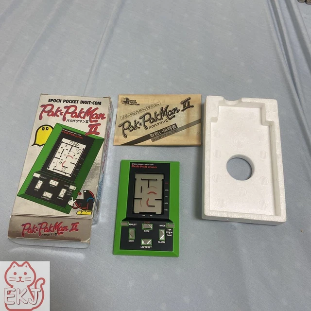 NINTENDO GAME AND WATCH Epock Pak Pakman II Box Game Watch with Manual ...