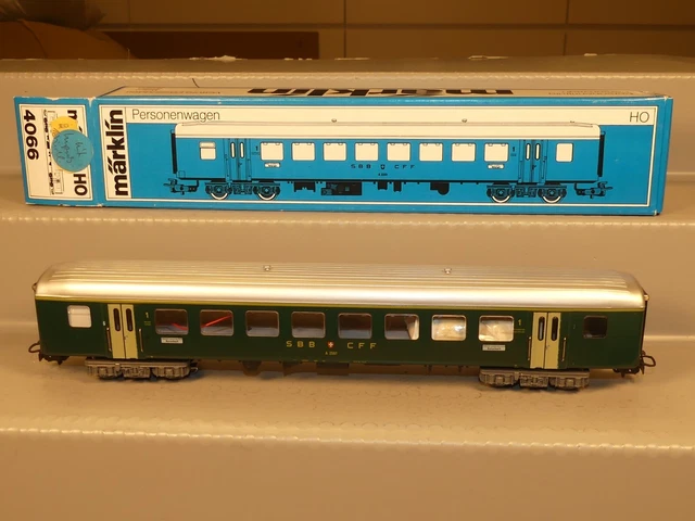 MÄRKLIN 4066 SBB CFF Reisezugwagen mit Schlusslicht Personenwagen Wagen Spur H0 EUR 29,99 ...