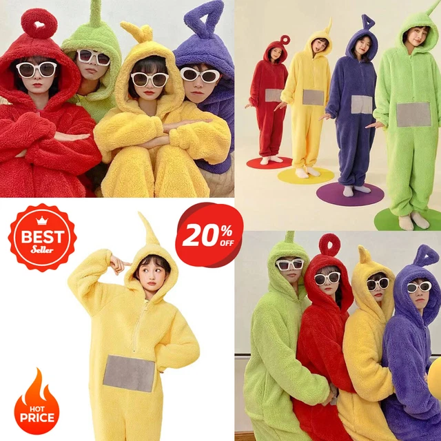 ADULT KIDS TELETUBBIES Costume Disi Onesis Lala Cosplay Jumpsuit Pajama ...