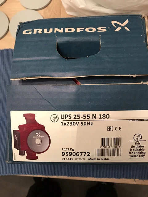 GRUNDFOS UPS 25-55 N 180 CIRCULATING HEATING PUMP - P/N 95906772 £414.72 - PicClick UK