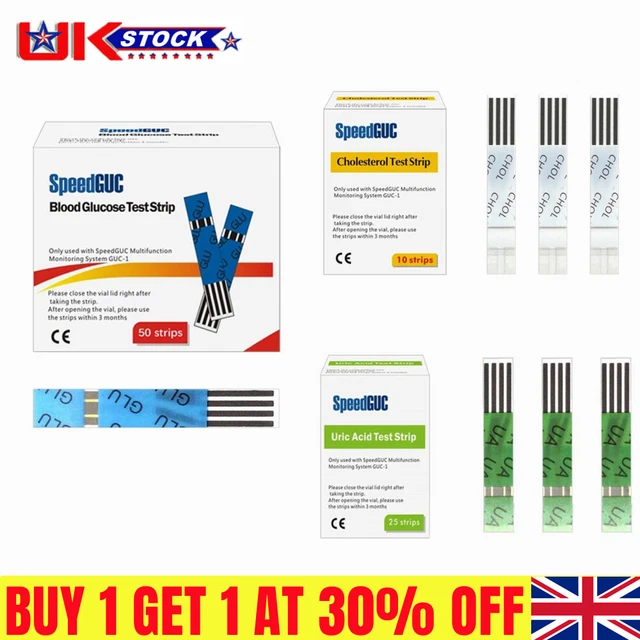 BANDELETTES DE TEST de glucose sanguin acide urique cholestérol pour ...