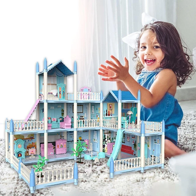 3D DIY DREAM Princess Castle Villa Assembly Doll House Set Toy B1X0 £14 ...