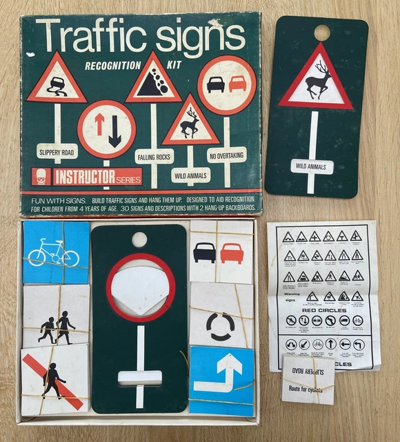 1970S? VINTAGE TRAFFIC Signs Recognition Kit, Instructor Series by ...