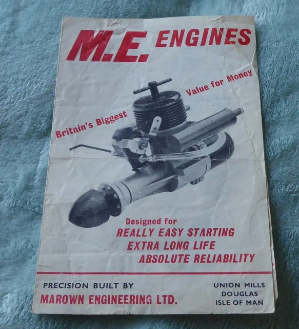 ANTIQUE BROCHURE FOR M.E. Engines for model aircraft circa 1950 £9.00 ...