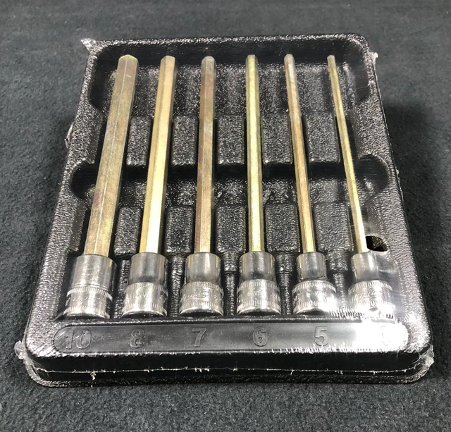 SNAP ON HEX BIT Socket Driver Set 6 Piece Extra Long 3/8” Drive $208.70 ...
