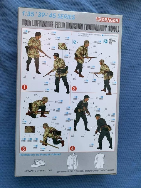 1/35 DRAGON GERMAN Luftwaffe 16th Field Division Normandy 1944 Hasegawa ...