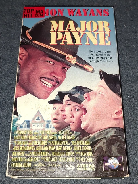 MAJOR PAYNE VHS Damon Wayans Cult Classic Comedy Adventure MCA ...