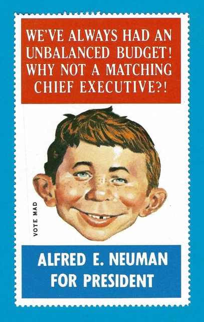 MAD MAGAZINE ALFRED E. Neuman For President 2024 E Pluribus Neuman ...