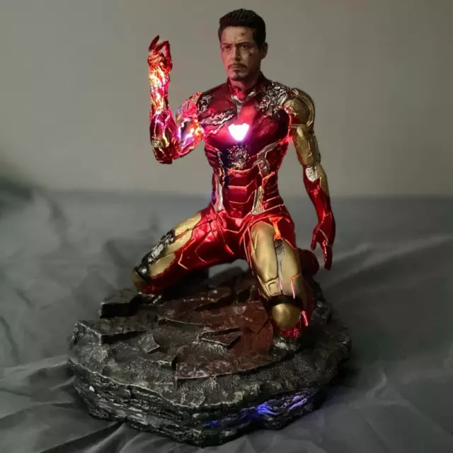 FIGURINE STATUE MARVEL Endgame Tony Stark Iron Man Mark85 Finger Snap ...