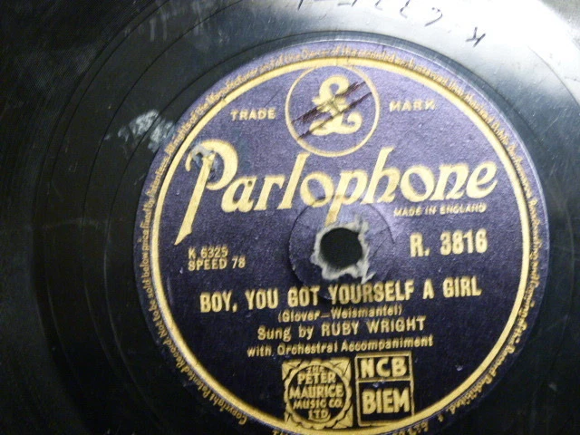 78RPM RUBY WRIGHT boy you got yourself a girl / bimbo EUR 29,05 - PicClick FR
