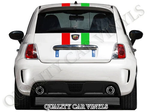 FIAT 500 ITALIAN flag racing stripes graphics decals Abarth RS121 £54. ...