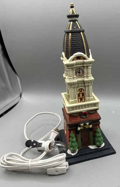 CLOCK TOWER SANTA'S Workbench Accessories Trees Light Bulb Box #565 ...