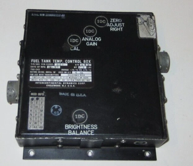 AIRCRAFT CONTROL BOX Fuel Tank Temp Control Box P/N 33985-001 Giii ...