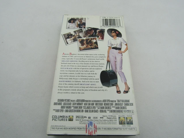 CRAZY IN ALABAMA VHS Melanie Griffith, David Morse £8.16 - PicClick UK