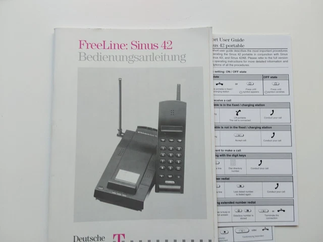 BEDIENUNGSANLEITUNG TELEFON SINUS 42 Telekom alt vintage EUR 2,00 ...