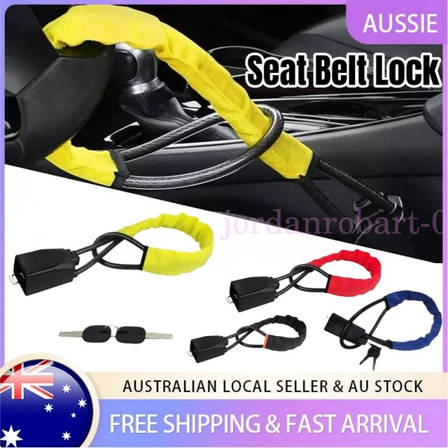 SEAT BELT LOCK Steering Wheel Lock Car Security Anti-Theft Device With ...