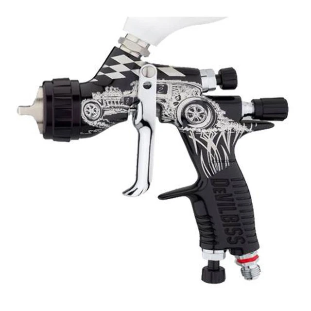 DEVILBISS GTI PRO Lite Hot Rod Limited Edition Spray Gun + Pot TE20 1.3 ...