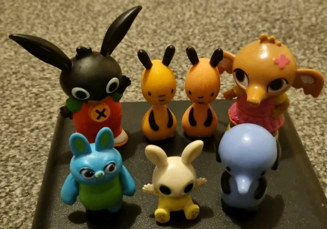 CBEEBIES BING BUNNY & Friends Figures Bundle Playset Toys Cake Toppers ...