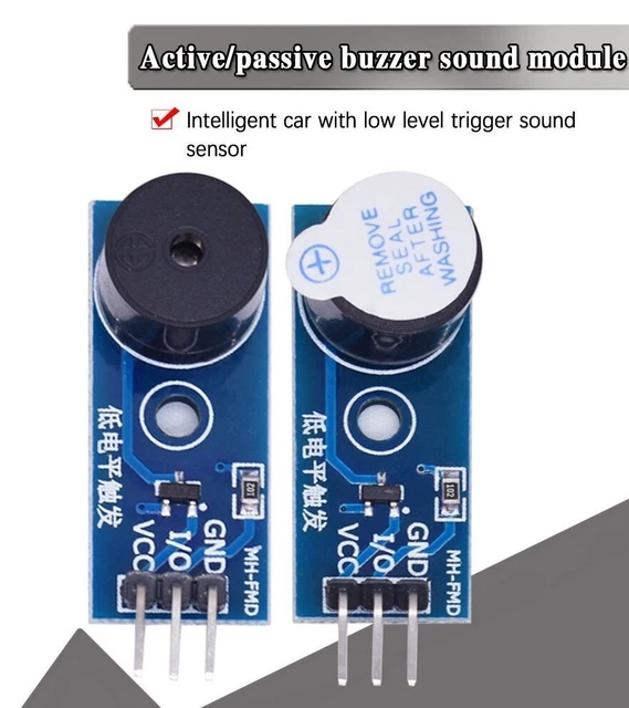 ACTIVE PASSIVE BUZZER Module Low Level Trigger Sound Sensor 5V Control ...
