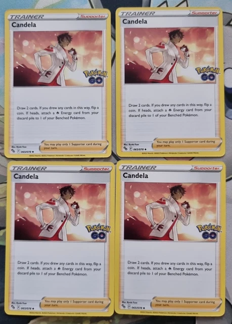 POKEMON CARD CANDELA 065/078 Pokemon Go PlaySet ×4 cards Trainer ...