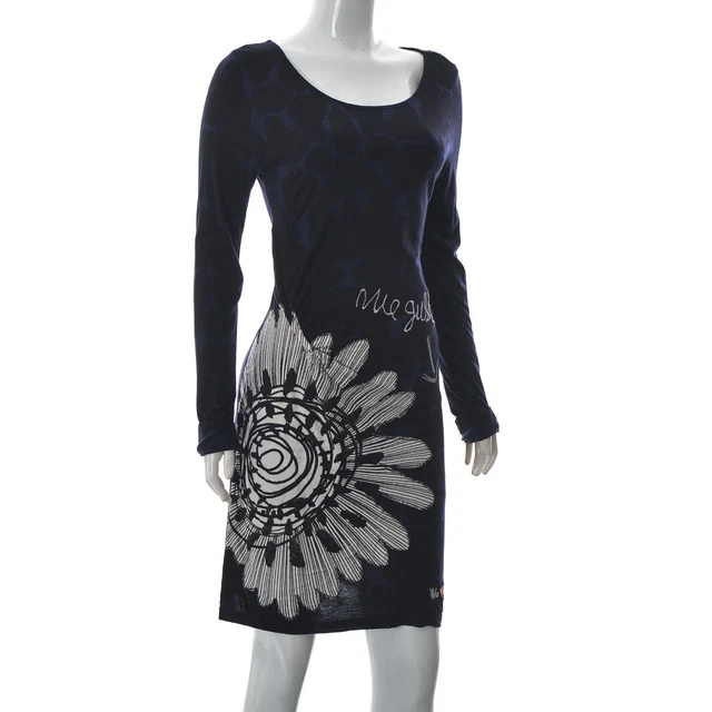 ROBE FOURREAU COL bateau Desigual pour femme manches longues imprimé ...