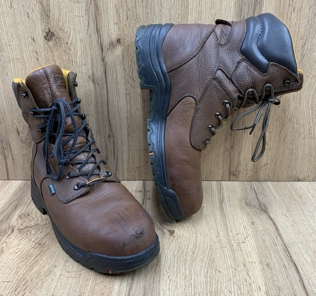 TIMBERLAND PRO MEN TiTAN 8 Inch Brown Safety Alloy Toe Boot 47019 Brown ...