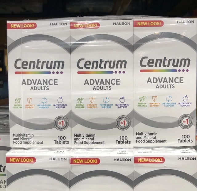 3 X CENTRUM Advance Multivitamin Tablets - Pack of 100 £33.00 - PicClick UK