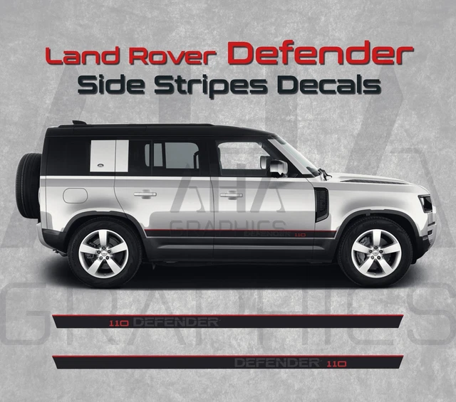 LAND ROVER DEFENDER 110 Side Stripes Decals Defender 110 Side Graphics ...