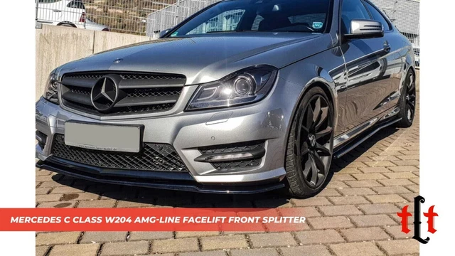 MERCEDES C CLASS W204 AMG-Line Facelift Front Splitter Lip Gloss Black ...