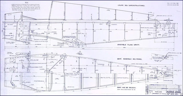 JODEL D11 D112 BLUEPRINT PLANS RARE DETAILED DRAWINGS 1950's HISTORICAL ...