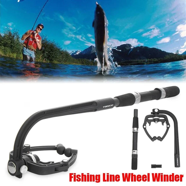 LINE WHEEL WINDER Fishing Reel Line Spooler Station System Winder ...