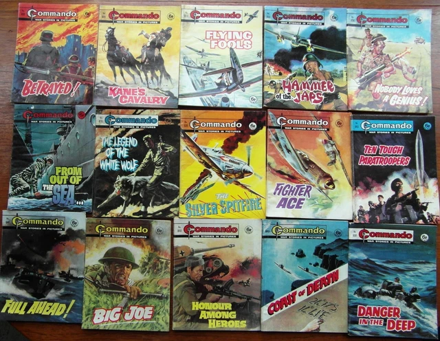 COMMANDO COMICS - 15 different. Between numbers 800-85. Dating from ...