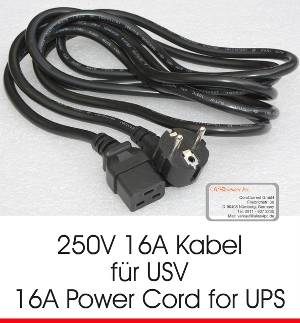 16A POWER CABLE For Ups Apc Compaq 295477-001 Special Power Cable ...