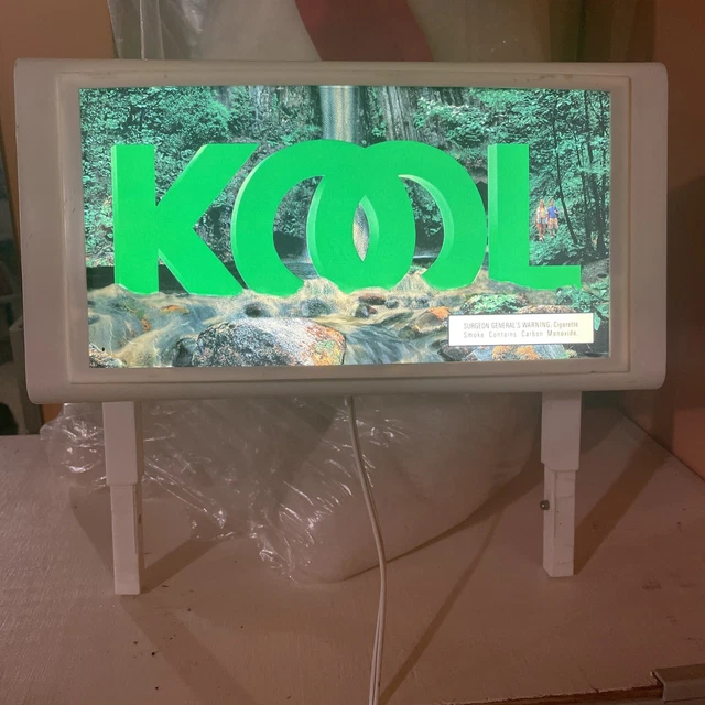 VINTAGE KOOL CIGARETTE Tobacco Neon Sign with Moving Waterfall $75.00 ...